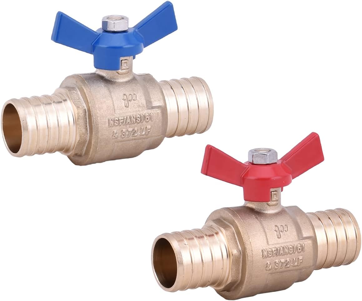 Amazon.com: PEX Ball Valve 1-in,F1807 1" PEX Shut Off Valve in LF DZR ...