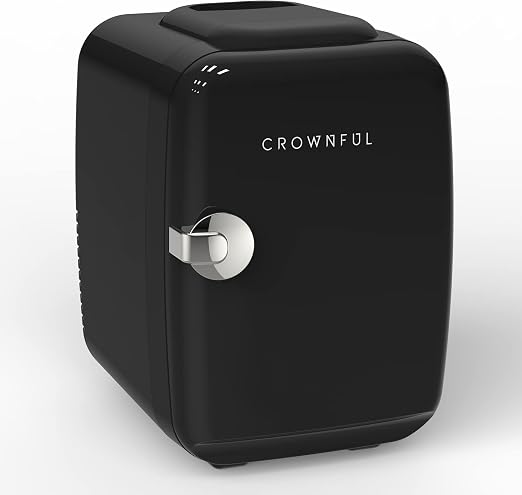 Amazon.com: CROWNFUL Mini Fridge, 4 Liter/6 Can Portable Cooler and ...