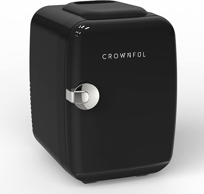 Amazon.com: CROWNFUL Mini Fridge, 4 Liter/6 Can Portable Cooler and ...