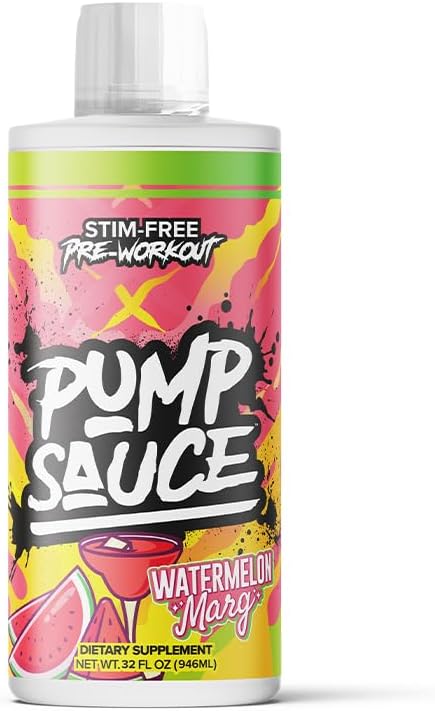 Amazon.com: Pump Sauce Pre-Workout - 32 oz, Watermelon Marg, No ...