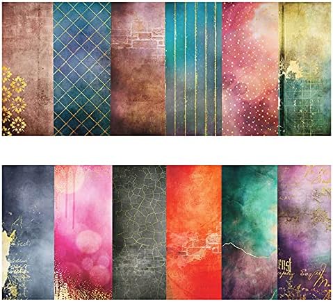 24 Sheets Craft Paper Scrapbook Accessories Paper 12 Pattern Floral ...