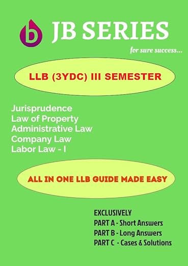 Buy JB SERIES - LLB 3 YDC -OU - III SEM GENERAL - ALL IN ONE GUIDE - JANUARY 2023 Book Online at ...