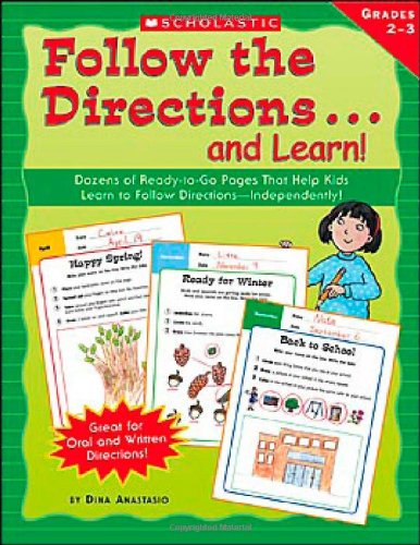 Follow The Directions...and Learn: Anastasio, Dina: 9780439404143 ...