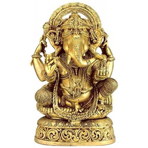 Buy Redbag Lord Vignesh - Brass Sculpture BS0187 (48.26 cm, 30.48 cm ...
