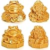 Amazon.com: ZENFUN 4 Pack Money Frog & Lucky Coin, Fortune Toad Statue ...