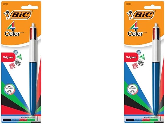 Amazon.com : BIC 4-Color Original Retractable Ball Pens, Medium Point ...