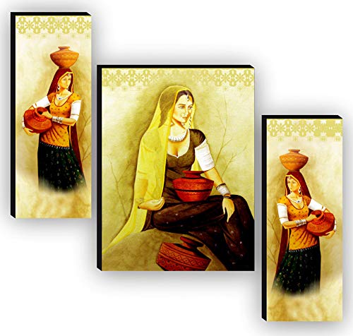 SAF paintings Panihari ladies modern art self adeshive wall sticker MDF ...