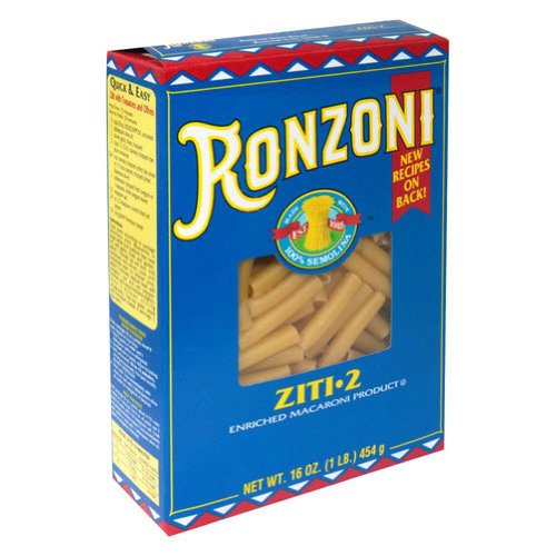 Amazon.com : Ronzoni Ziti Pasta 16 oz (Pack of 15) : Grocery & Gourmet Food