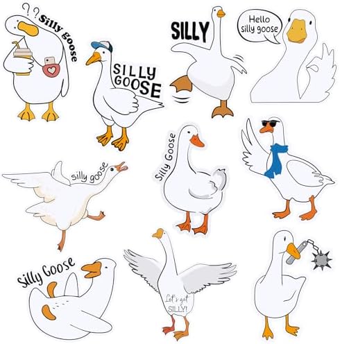 Amazon.com: Dinifee 2 Sheets 20 Pcs Silly Goose Stickers for Water ...