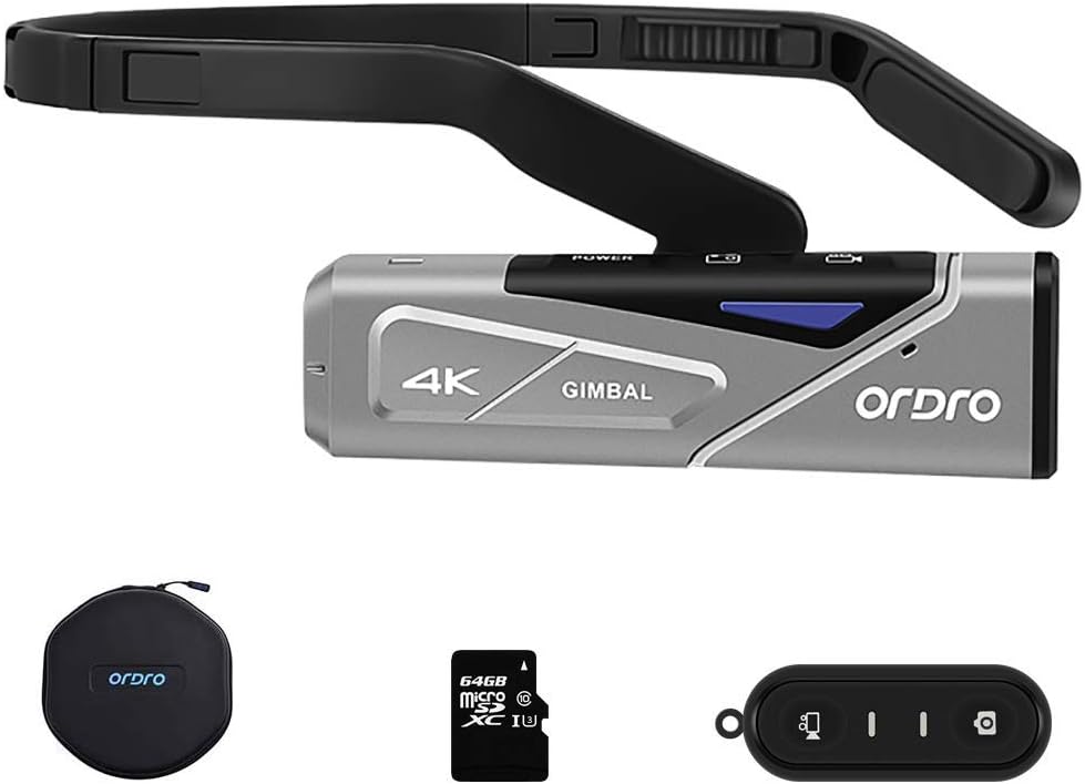 Amazon.com : ORDRO EP7 4K 60FPS Camcorder Head-Mounted Video Camera, Wi ...