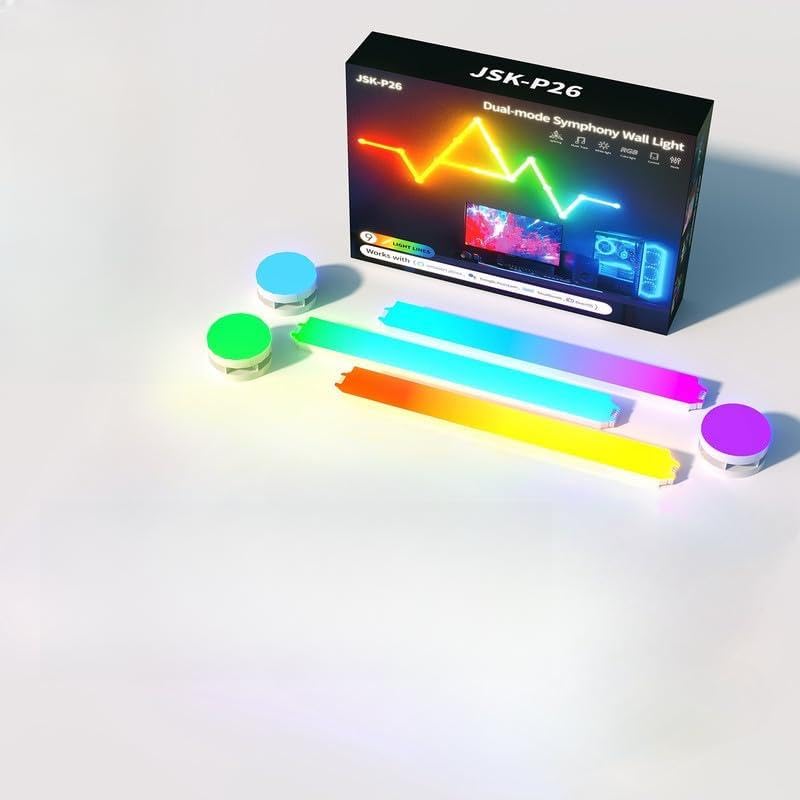 GonHui Glide LED Wall Lights, Modular RGB+W Wall Lights, Works with ...