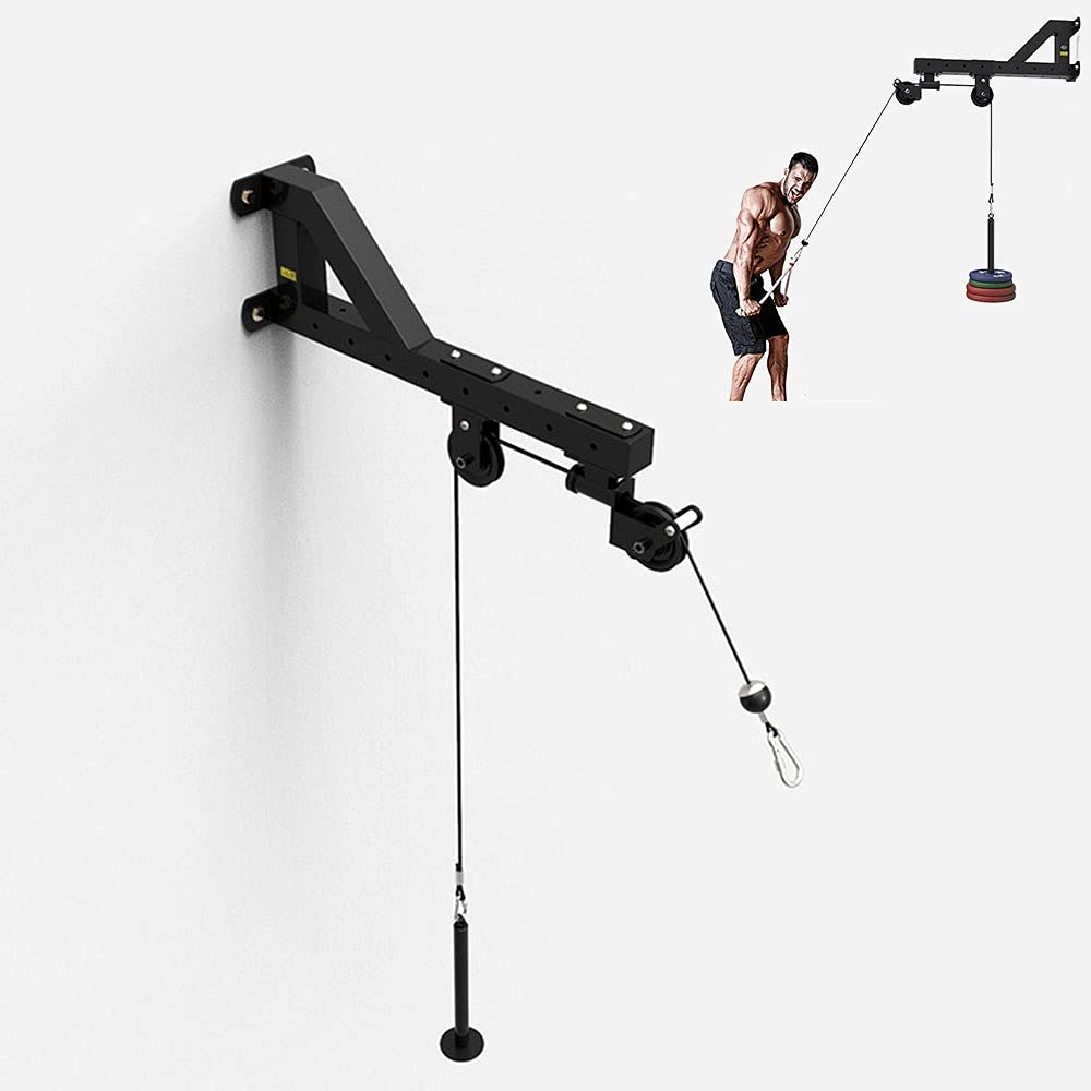 Forearm Wrist Trainer Wall Mounted Cable Pulley System For Lat ...