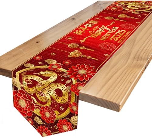 Amazon.com: Year of The Snake Table Runner, Chinese New Year ...