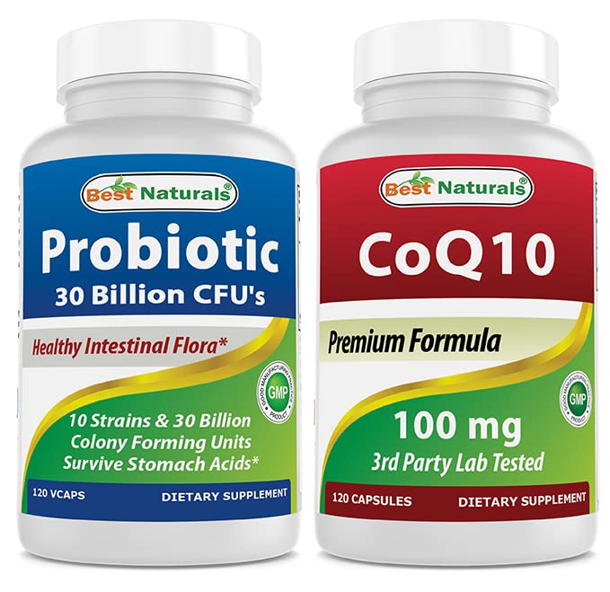 Amazon.com: Best Naturals Probiotic 10 Strains & 30 Billion CFU & COQ10 ...