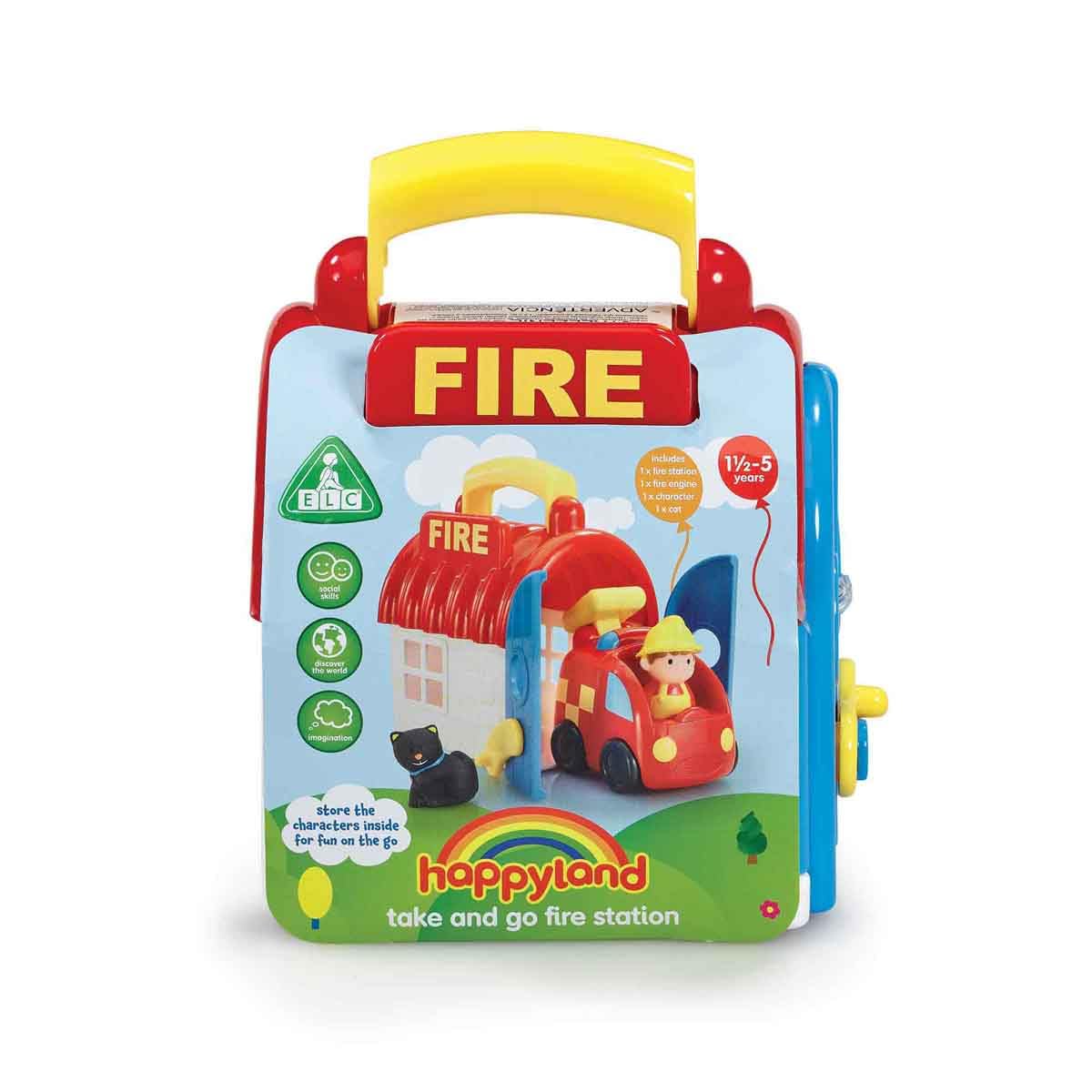 HappyLand Take And Go Fire Station For Children From 18 Months To 5 ...