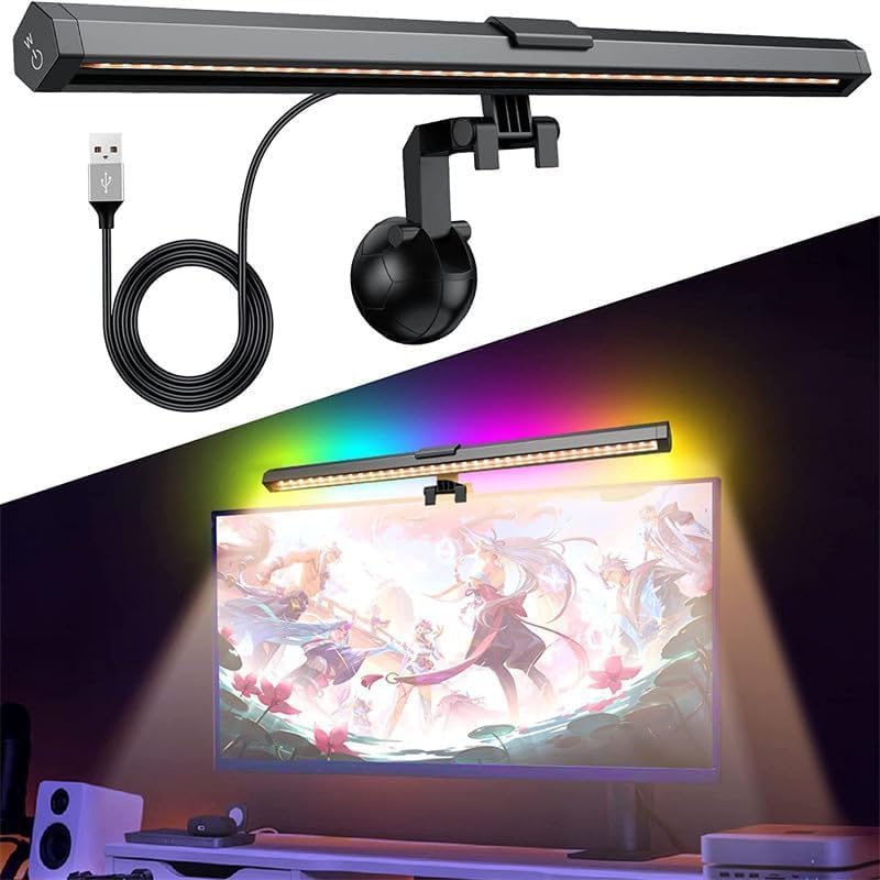 Buy LYMAX Computer Monitor Led Lights with Remote: PC LED Bar Eye ...