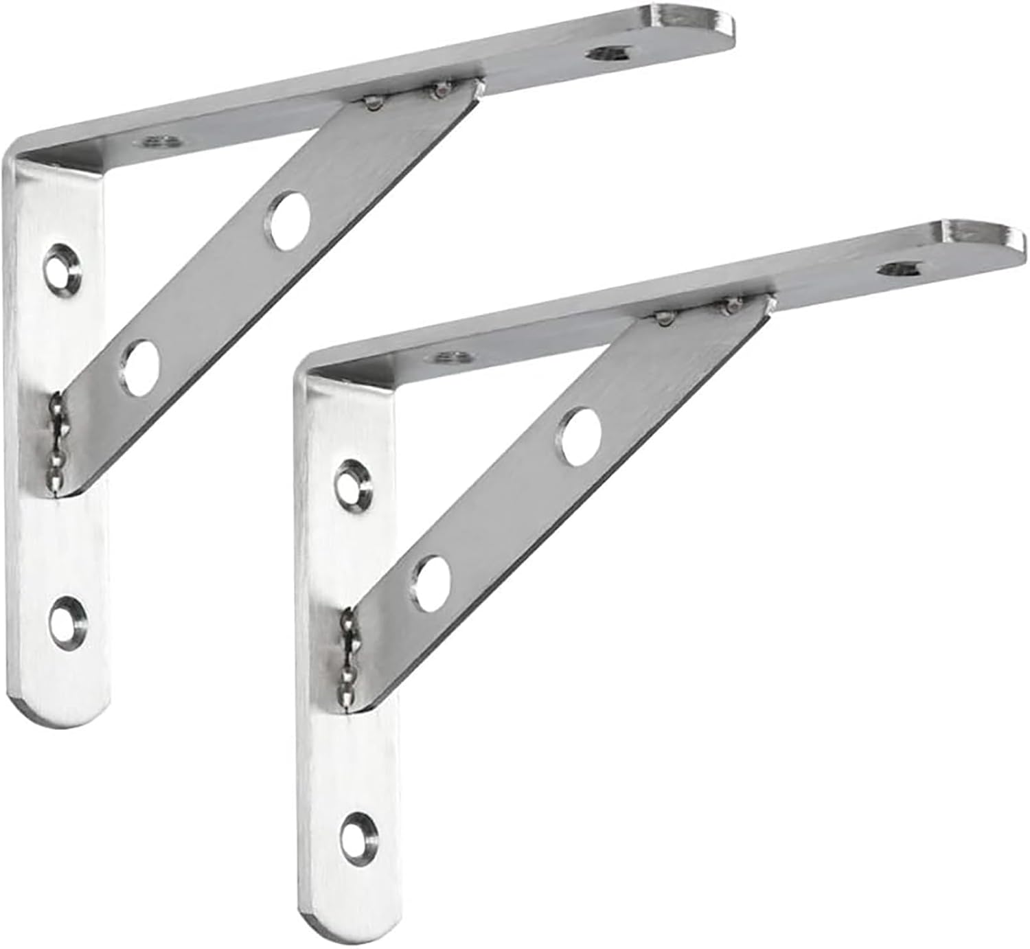 Amazon.com: 2pcs Wall Shelf Bracket, Stainless Steel L-Shaped Bracket ...