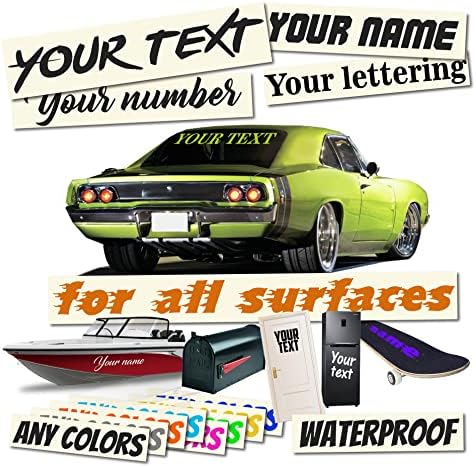 Amazon.com - Personalized Text Vinyl Sticker with Your Own Name Number ...
