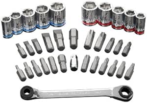 Kobalt 338358 35 pc. Right Angle Bit Driver Tool Set with Case : Amazon ...