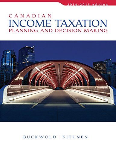 Canadian Income Taxation 2014/2015: Buckwold, William, Kitunen, Joan ...