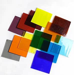 Amazon.com: MUCOFEI 10 Sheets 96 COE Fusing Glass Supplies，Fusible ...