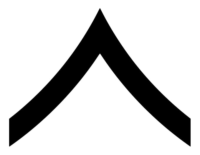 US Army E2 Private Insignia 5" x 3.75" Vinyl Decal Sticker PV2 ...