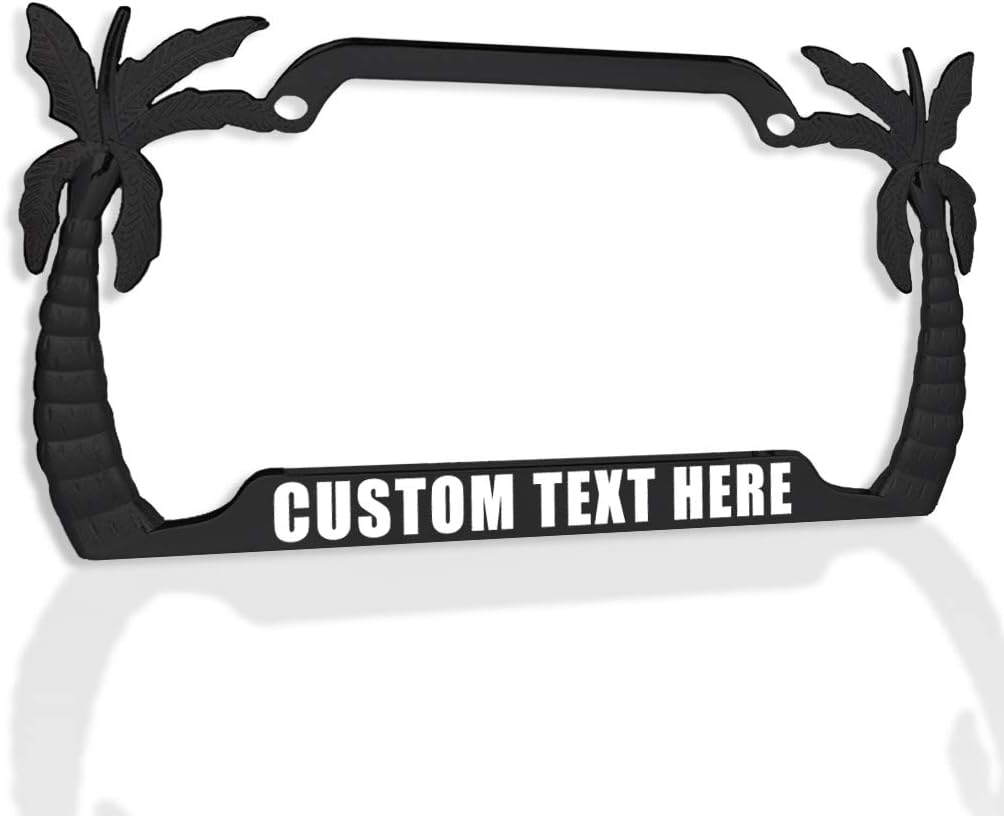 Amazon.com: Speedy Pros Palm Tree License Plate Frame Custom ...