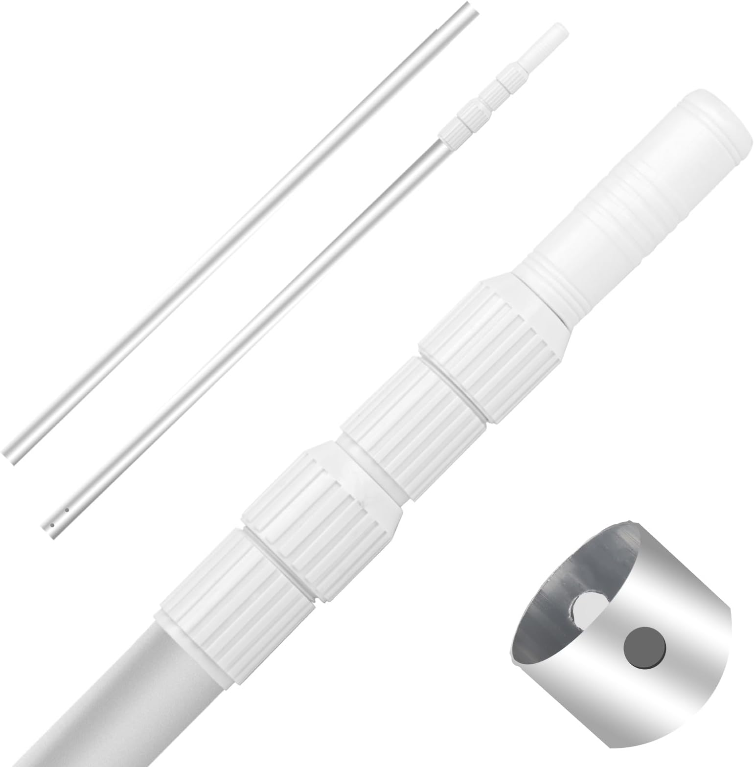 Amazon.com : Poolvio 12 FT Telescopic Swimming Pool Pole - Adjustable 2 ...