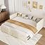MASAJIA Canapé Lit Convertible 2 Places Beige, Lit Convertible 2 Place ...