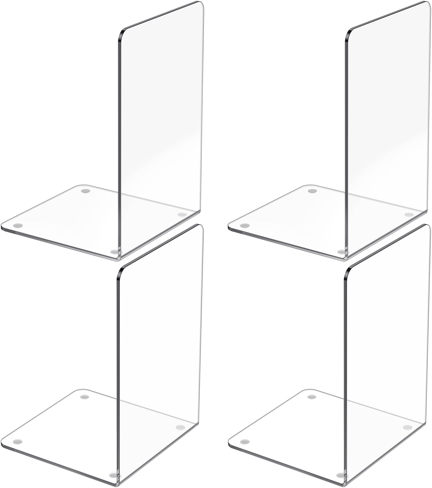 Amazon.com: CY craft 4 Pieces Bookends,Clear Acrylic Bookends for ...