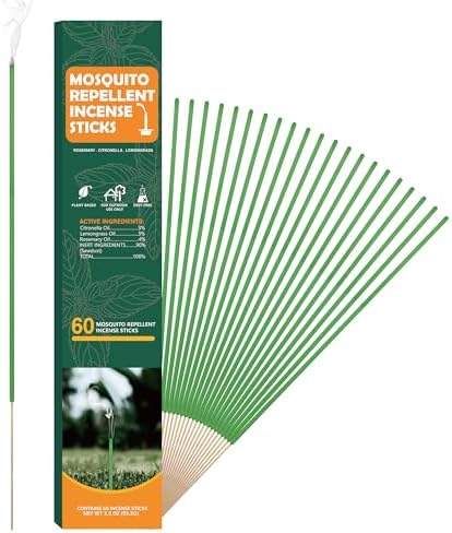 Amazon.com: Mosquito Guard 40 Mosquito Repellent Sticks, Deet Free ...