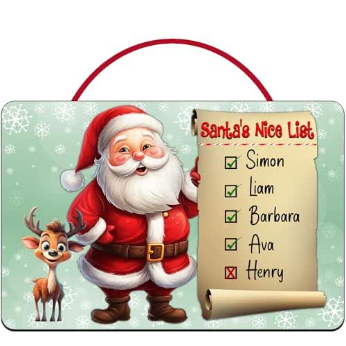 Amazon.com: Personalized Christmas Sign by Gifts Made Personal | Santa ...