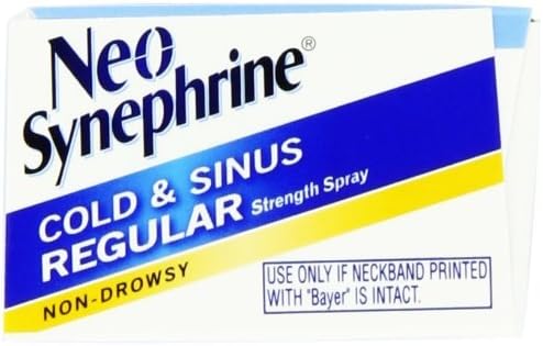 neo-synephrine nasal spray, Regular Strength Fórmula, 0.5-ounce (Pack ...