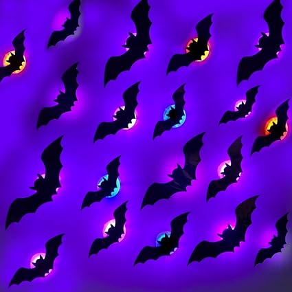 Amazon.com : 36 Pack Light Up Bats Halloween Decor – LED Lights for ...