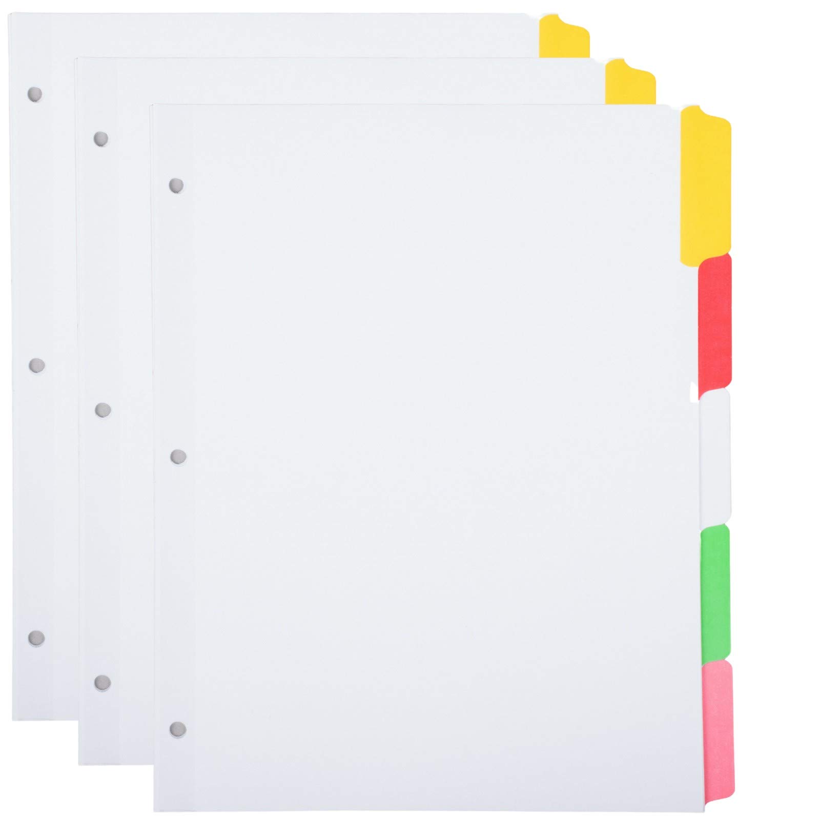 Snapklik.com : 1InTheOffice Plastic Binder Divider, 3-Hole Tab Divider ...