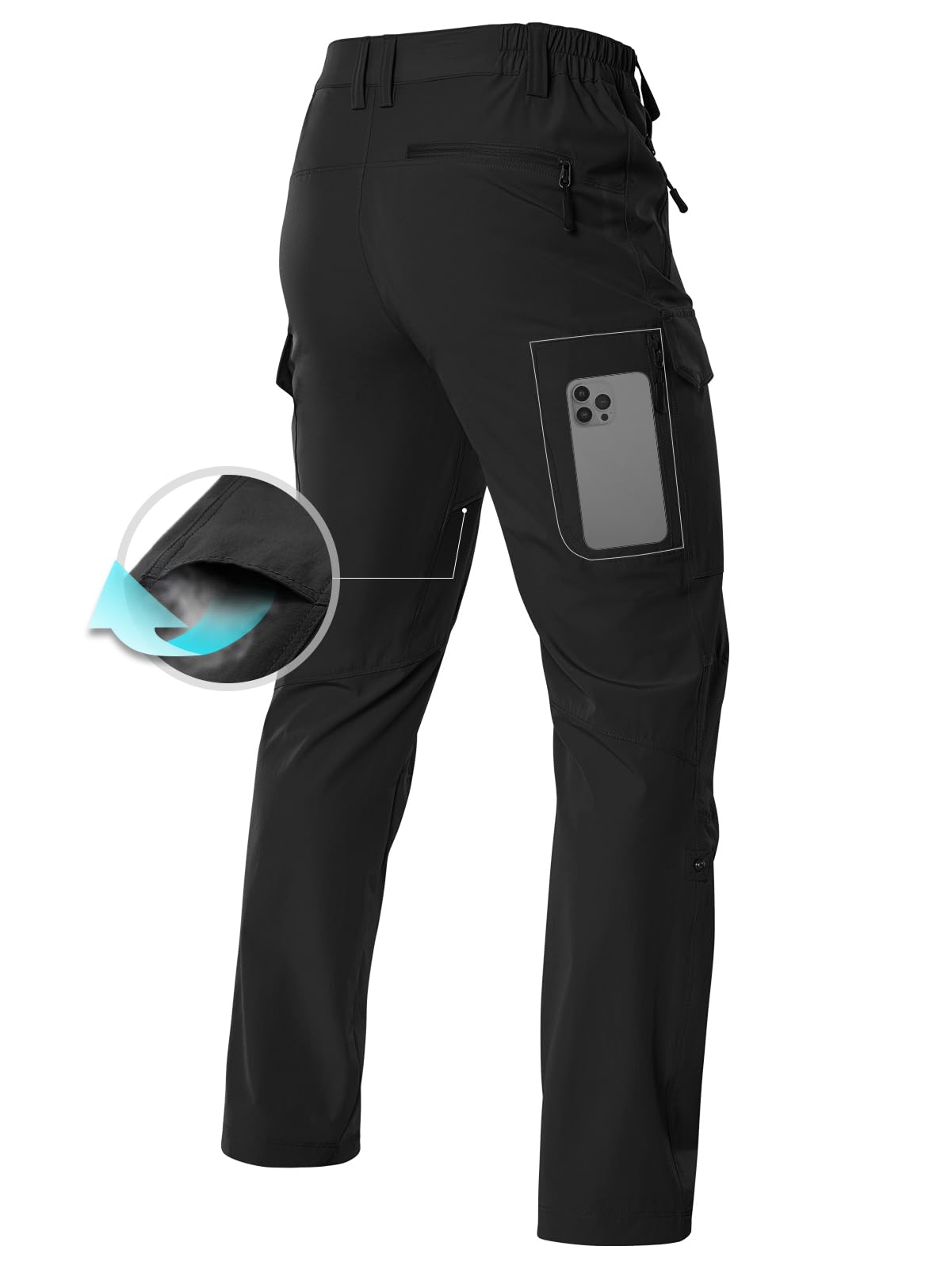 Amazon.com: Moosehill Men's Hiking Cargo Pants Lightweight Water ...