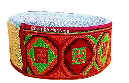 CHAMBA HERITAGE Unisex Himachali Kullu Kinnauri Patti Woolen Cap/Topi ...