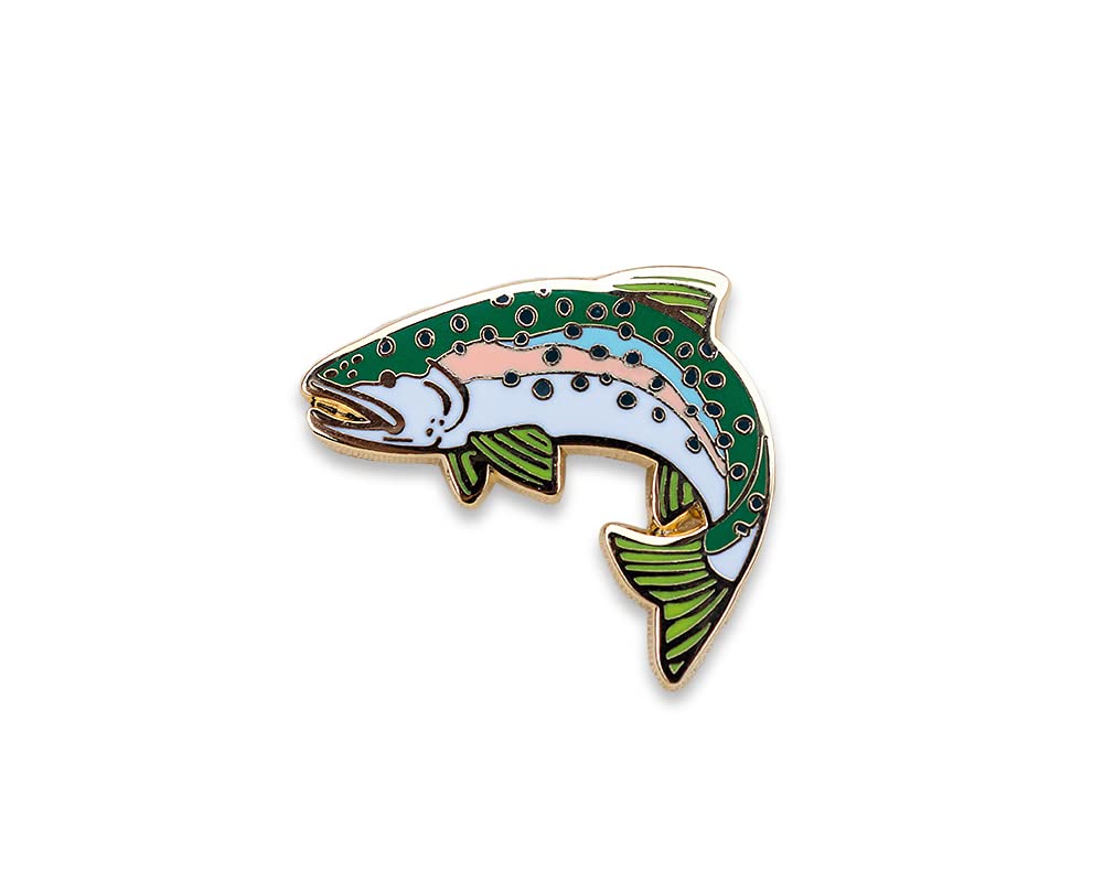 Amazon.com: Rainbow Trout Enamel Pin - Lapel Pin - Badge : Handmade ...