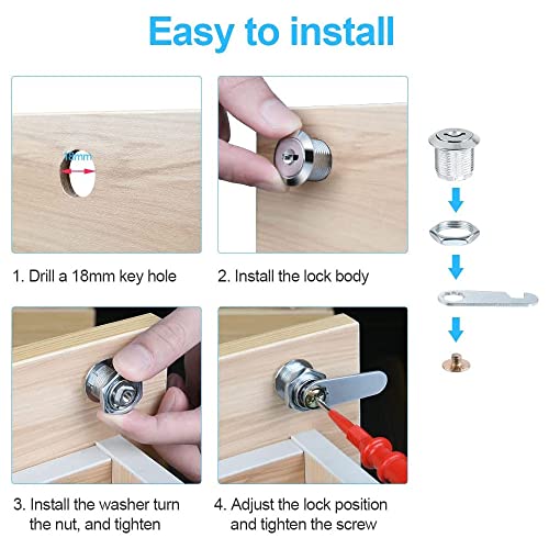flintronic 16mm Security Mailbox Lock, Letter Post Box Lock with 2 Keys ...