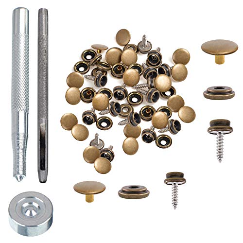 WedDecor 10pcs x 15mm Bronze Heavy Duty 3 Parts Screw Back Wood to ...