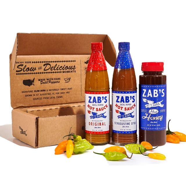 Amazon.com : Zab's Hot Sauce 3-Pack Gift Set | Made with Signature Slow ...