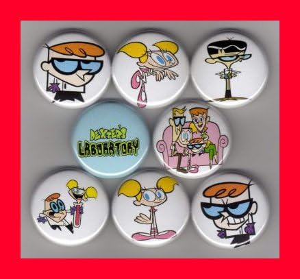 Amazon.com: Dexter's Laboratory Lab Set of 8 - 1 Inch Buttons