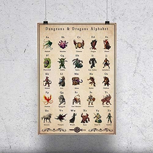 Amazon.com: SIGNCHAT Dungeons and Dragon Alphabet Poster Roleplaying ...