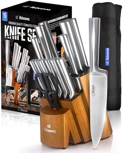 Amazon.com: Kuisine Premium Sharp Knife Set,Carbon Steel Knife Set ...