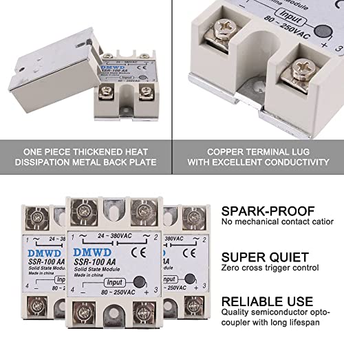 Snapklik.com : SSR-100AA Solid State Relay AC To AC (Input 80-250V AC ...