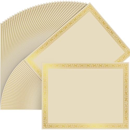 Affrolling 100 Pcs Certificate Diploma Paper 8.5 x 11 Inch Blank ...