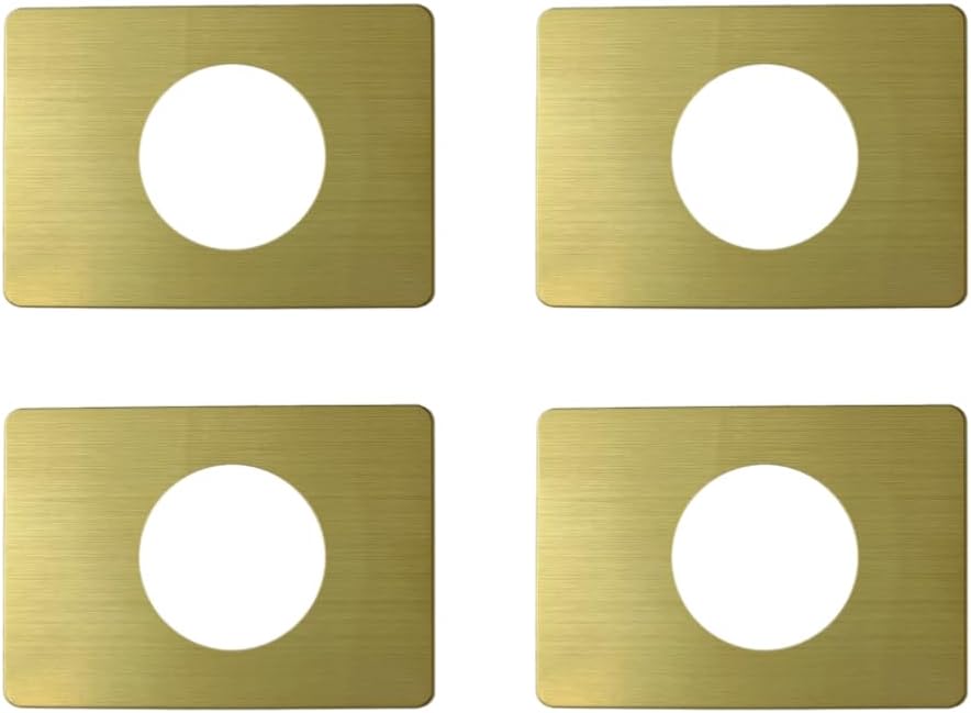 SUMBIN Door Knob/Deadbolt Reinforcement Plate Satin Brass, Door Lock ...