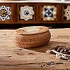 Amazon.com - GEKUPEM Round Rattan Box with Lid, Hand Woven Storage Box ...