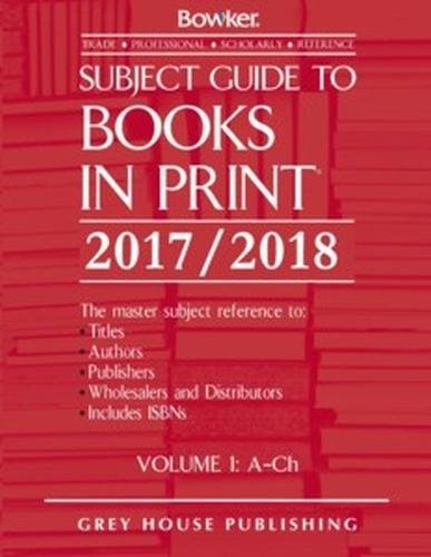 Subject Guide to Books in Print - 6 Volume Set, 2017/18: RR Bowker: 9781682175064: Amazon.com: Books