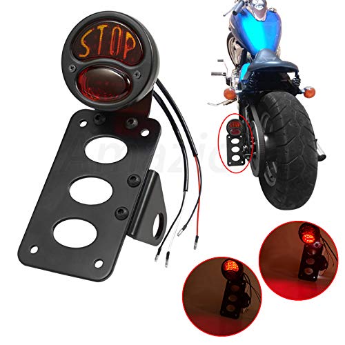 Snapklik.com : Motorcycle LED Tail Light Brake Rear Light 1 Side Mount ...